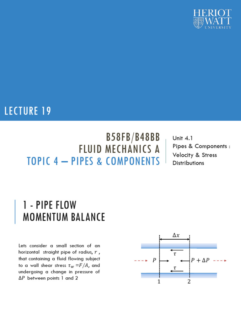 Pipe Flow Dynamics: Energy Losses Explained | PDF | Fluid Dynamics ...