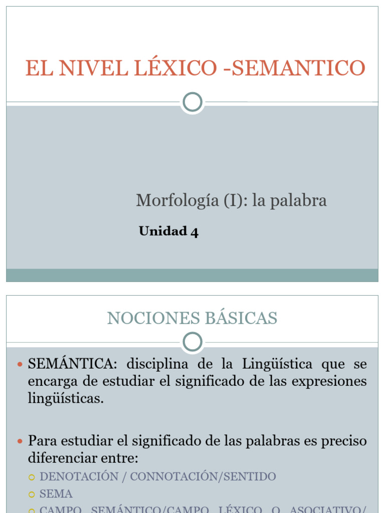 Introducción a la Semántica | PDF | Palabra | Léxico