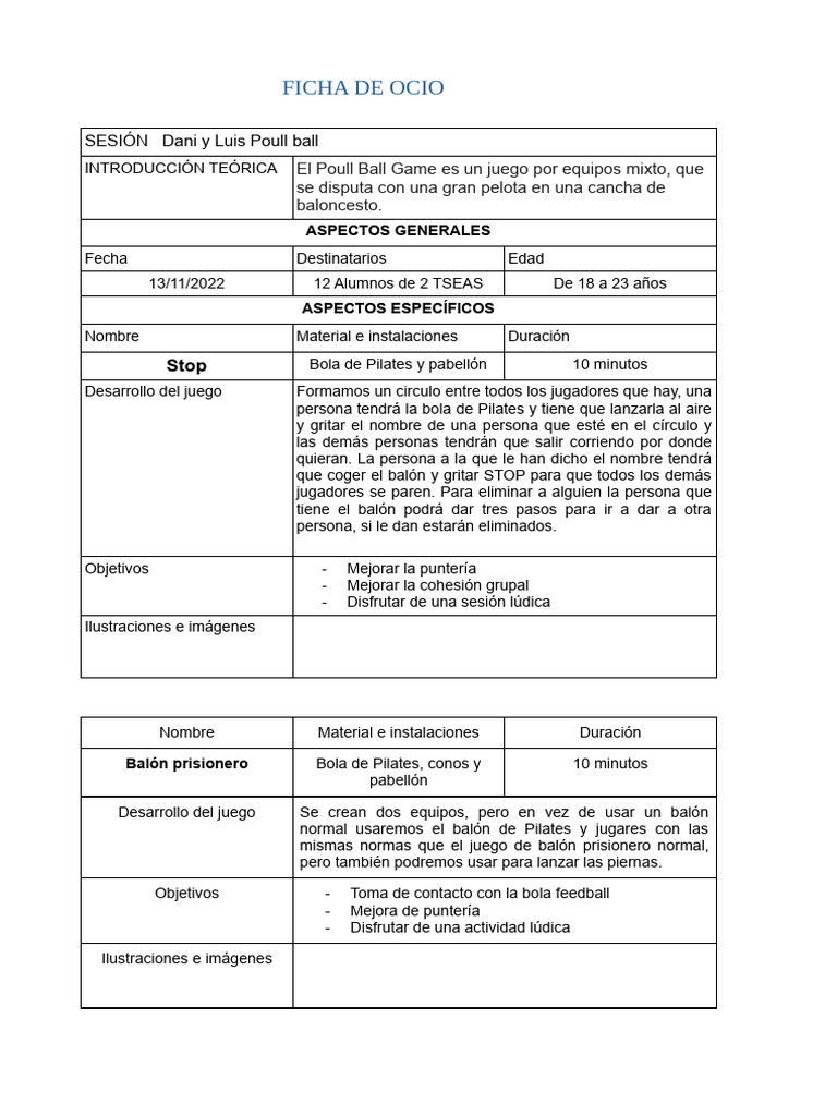 Introducción al Poull Ball en Educación Física | PDF | Deportes de ...