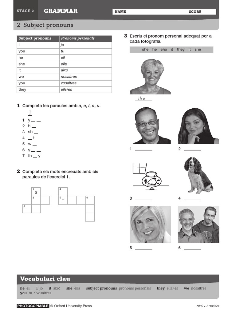 2.subject Pronouns Cat | PDF