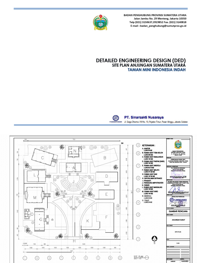 Site Plan Taman Mini Sumut TMII | PDF