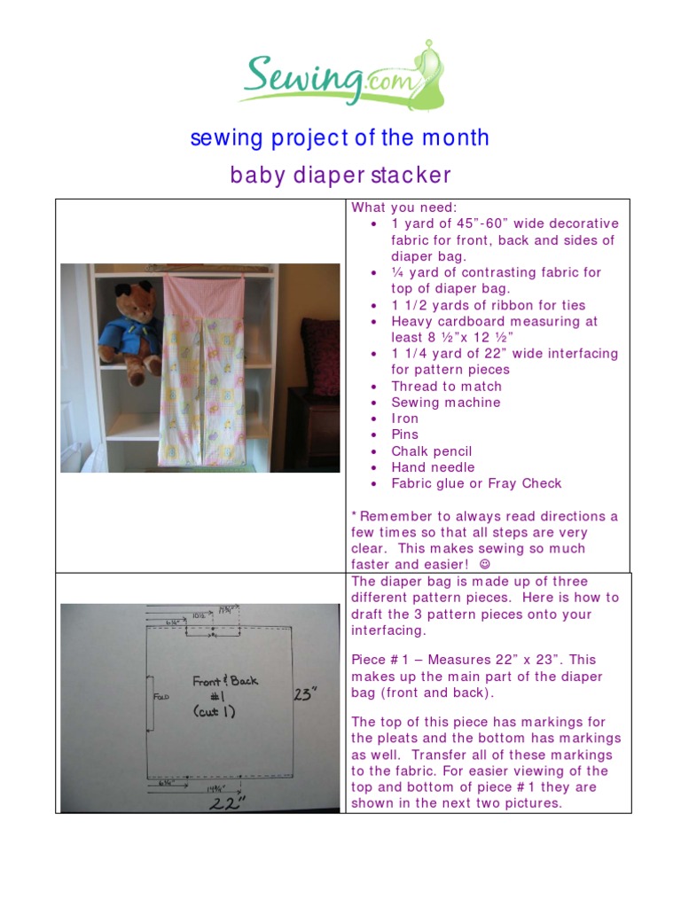 Diy Diaper Stacker | PDF | Seam (Sewing) | Sewing