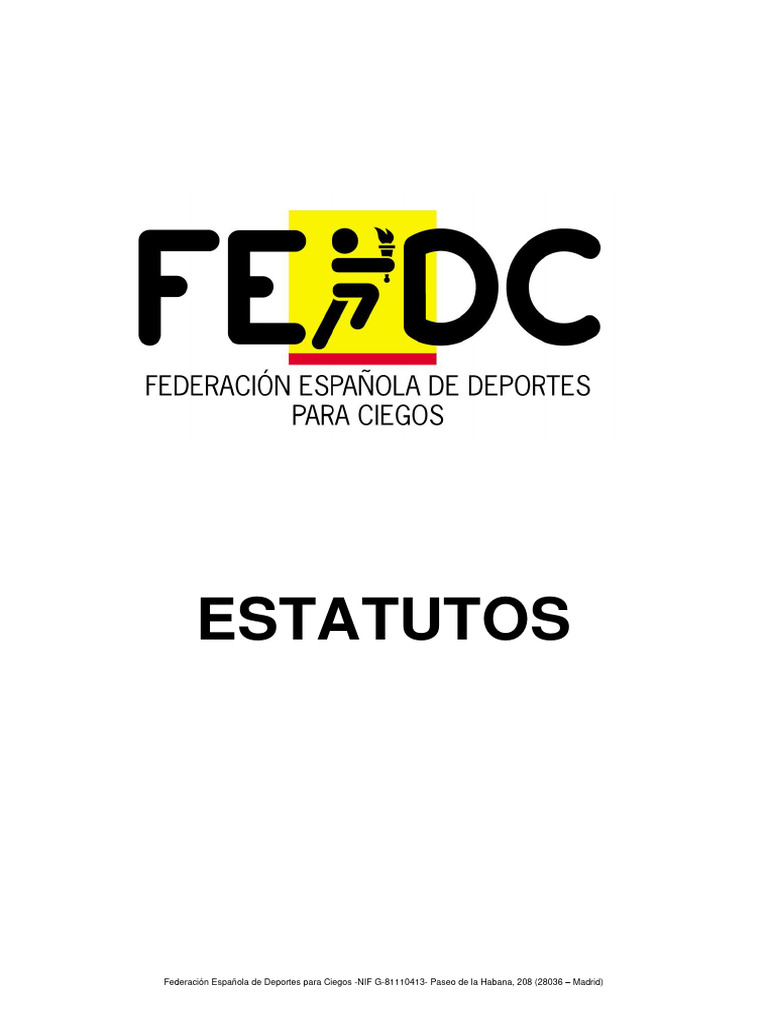Estatutos FEDC Vigentes - Formato Accesible | PDF | Regulación | Federación