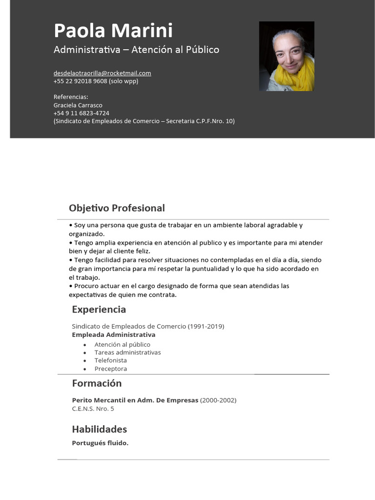 Paola Marini CV | PDF