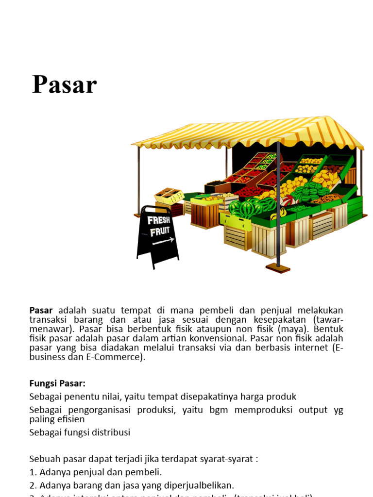 Bentuk Pasar (Pasar Persainga Sempurna) | PDF | Bisnis | Pengelolaan ...
