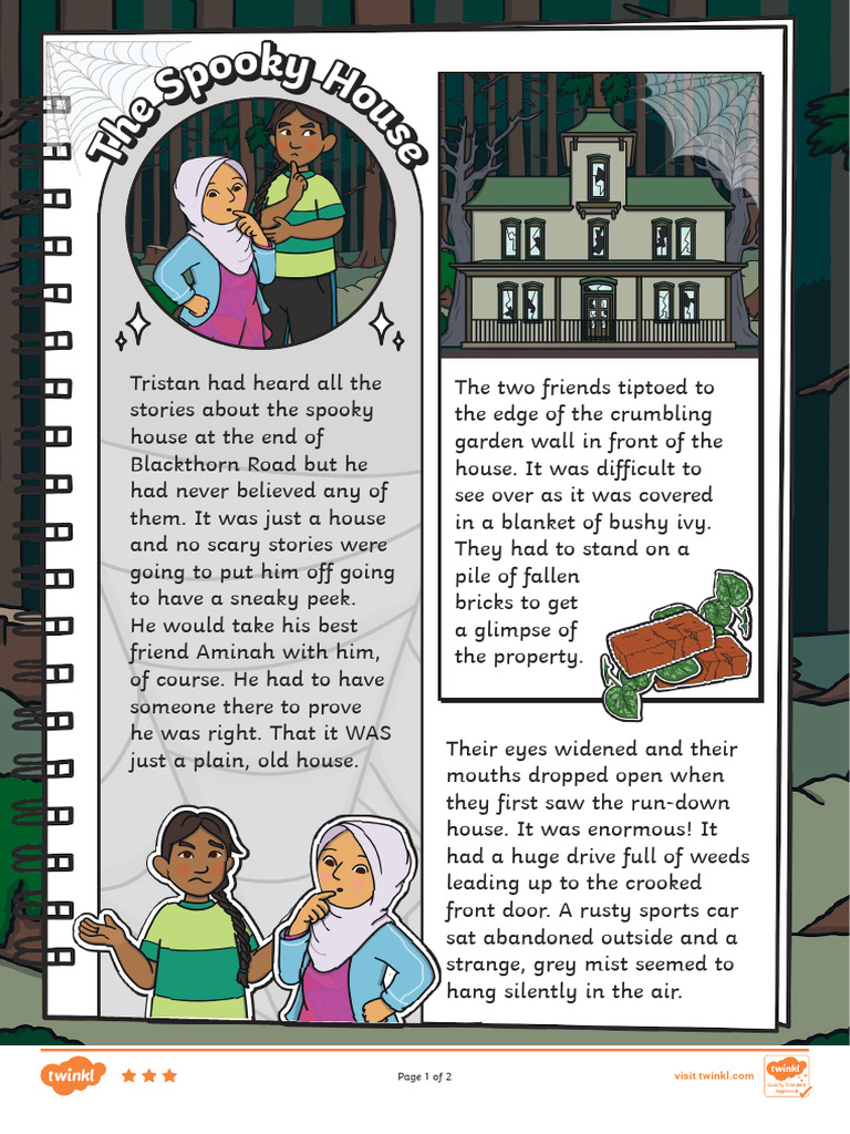 T T 254059 Ks1 The Spooky House Differentiated Reading Comprehension ...