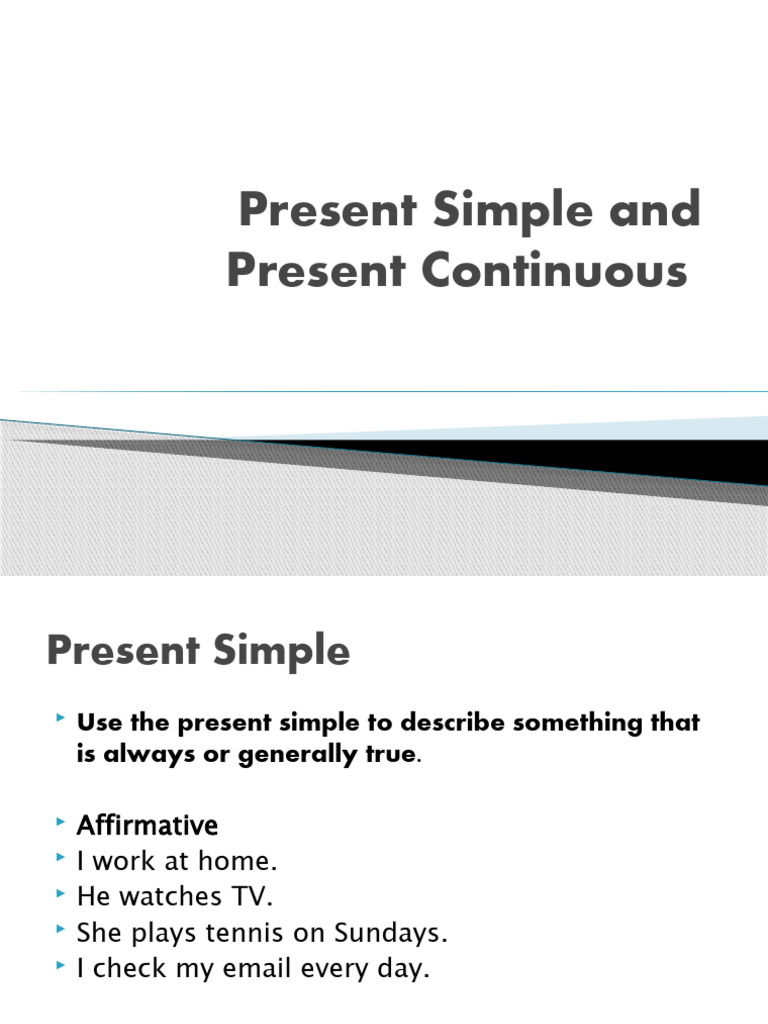 Present Simple and Present Continuous | PDF
