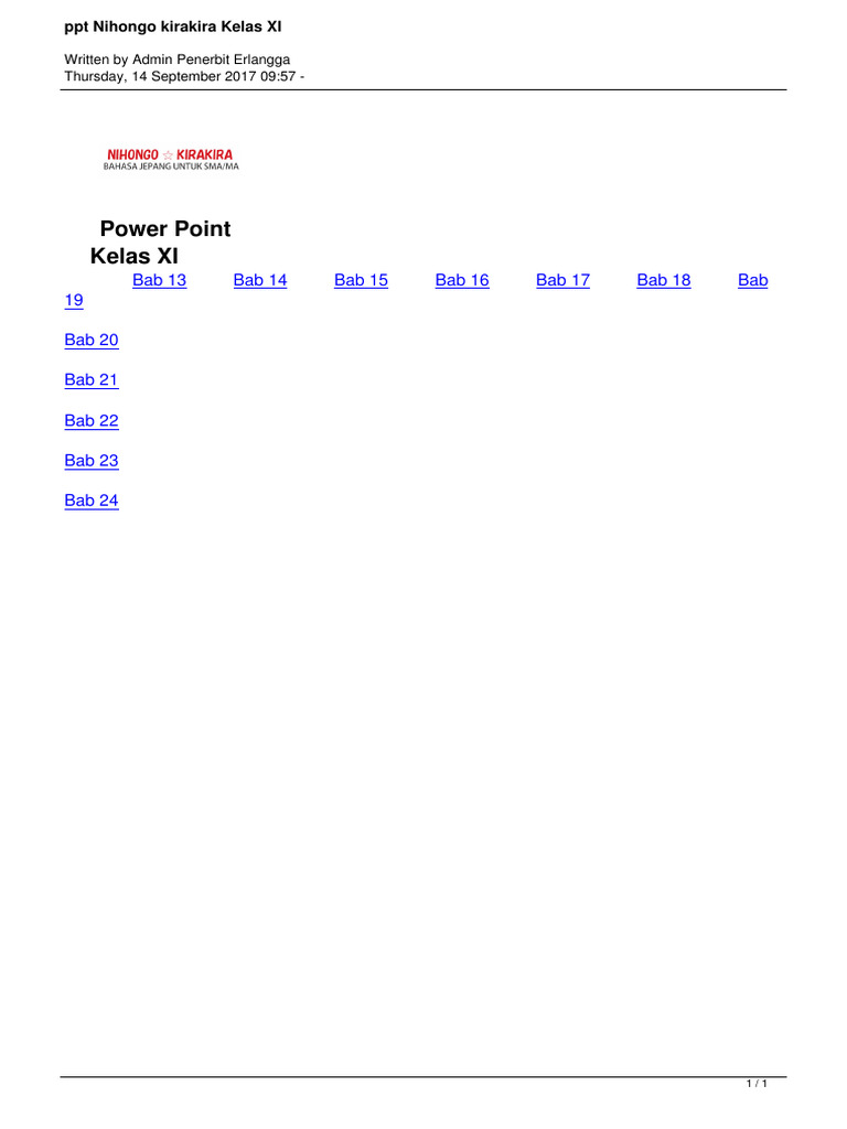 PowerPoint Nihongo Kelas XI | PDF