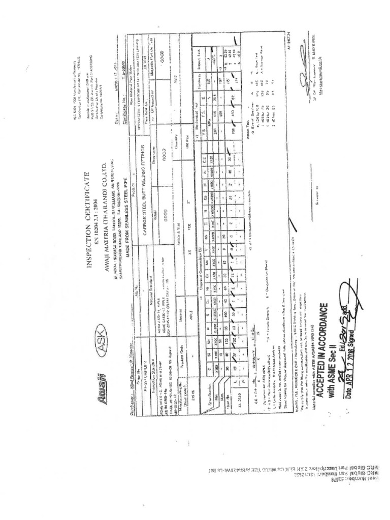 A79232-5 Appendix A - Material Test Reports 2 - A5E8R1 | PDF