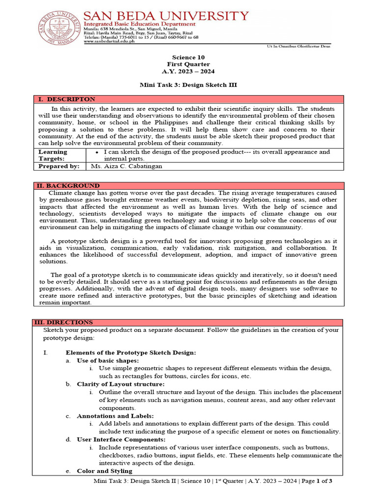 Mini Task 3 - Design Sketch II | Download Free PDF | Page Layout ...