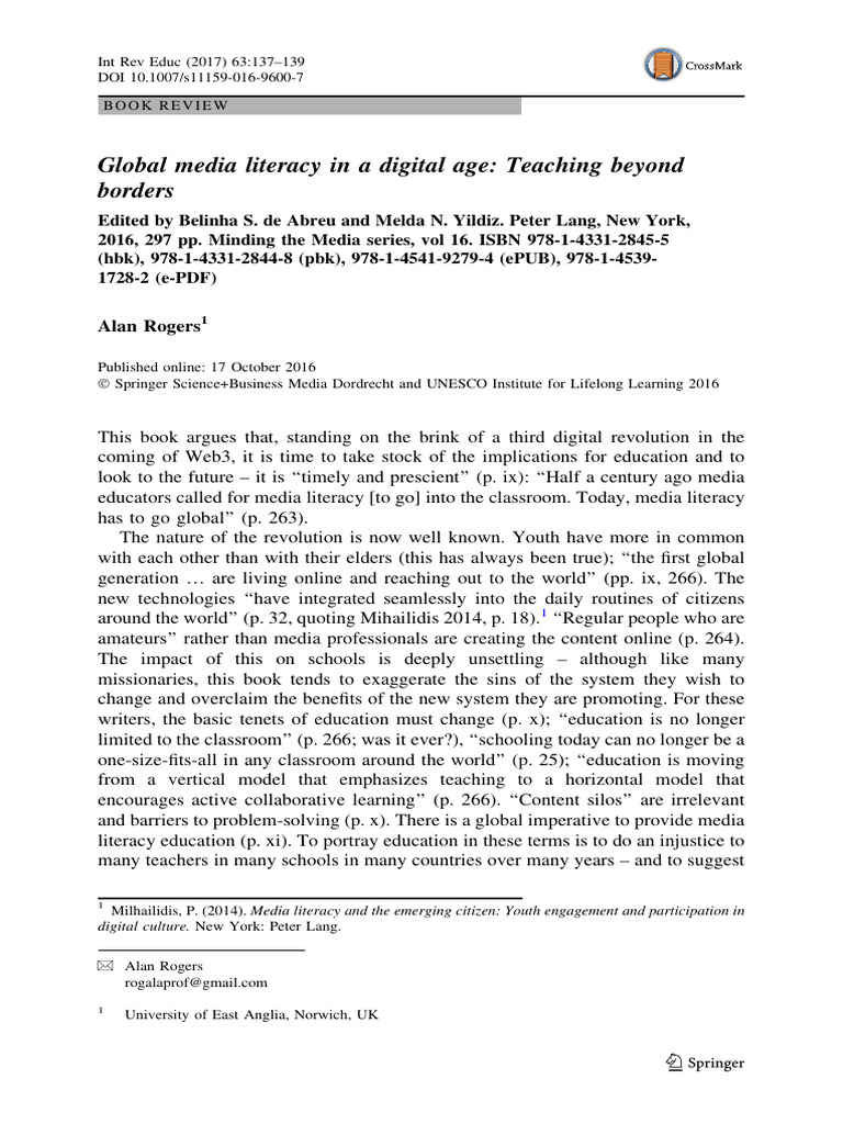 Global Media Literacy in A Digital Age Teaching Beyond Borders | PDF ...
