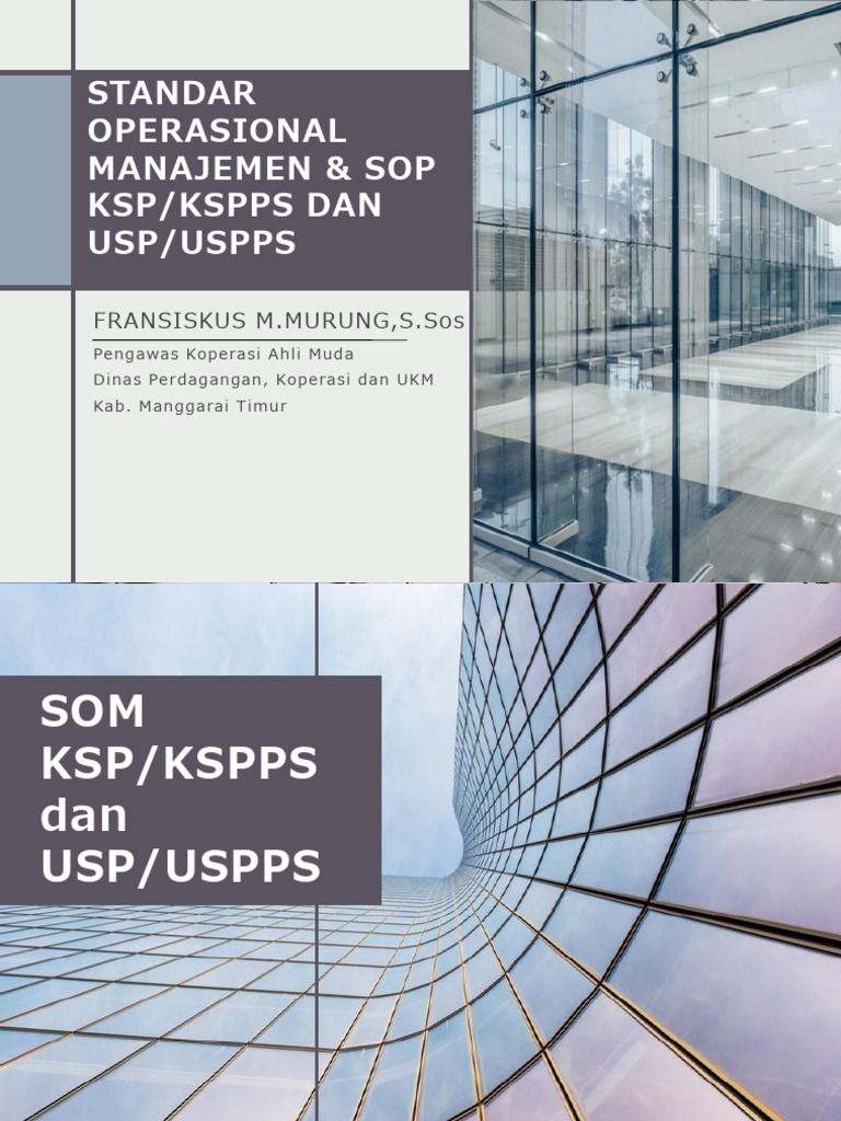 SOM Dan SOP Koperasi Simpan Pinjam | PDF | Pengelolaan Keuangan & Uang