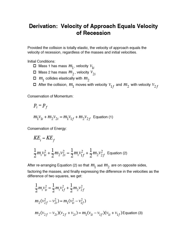 Velocityof Approach | PDF