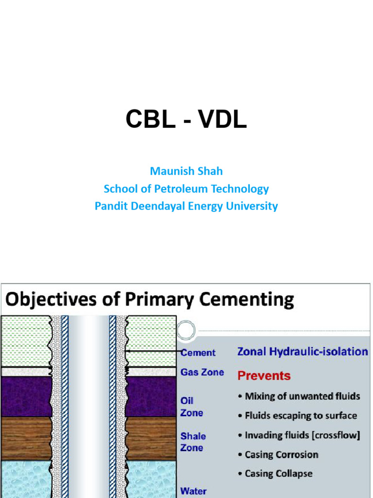 CBL VDL | PDF | Casing (Borehole) | Attenuation