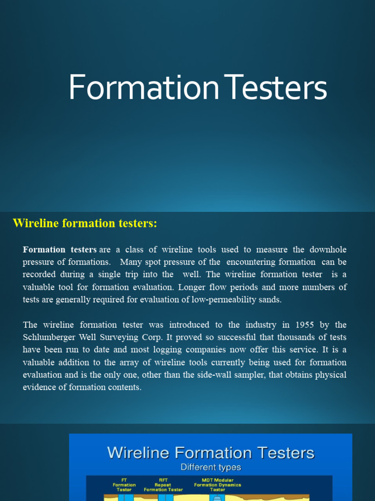 RFT & MDT Formation Tester | PDF | Pressure | Petroleum Reservoir