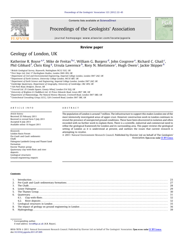 Geology of London | Download Free PDF | Earth Sciences | Sedimentology