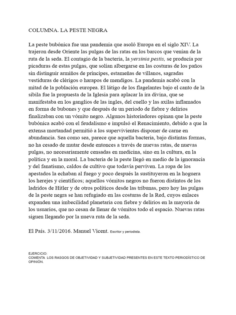 Historia de la Peste Negra en Europa | PDF | Historia