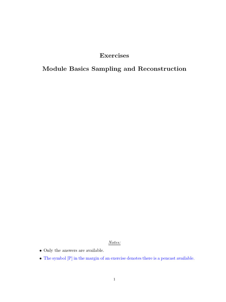 3 SAA-exercises | PDF | Sampling (Signal Processing) | Spectral Density