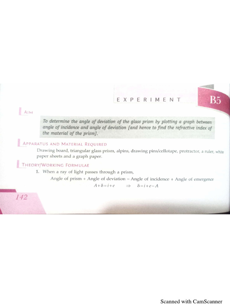 Prism Physics Practical | PDF