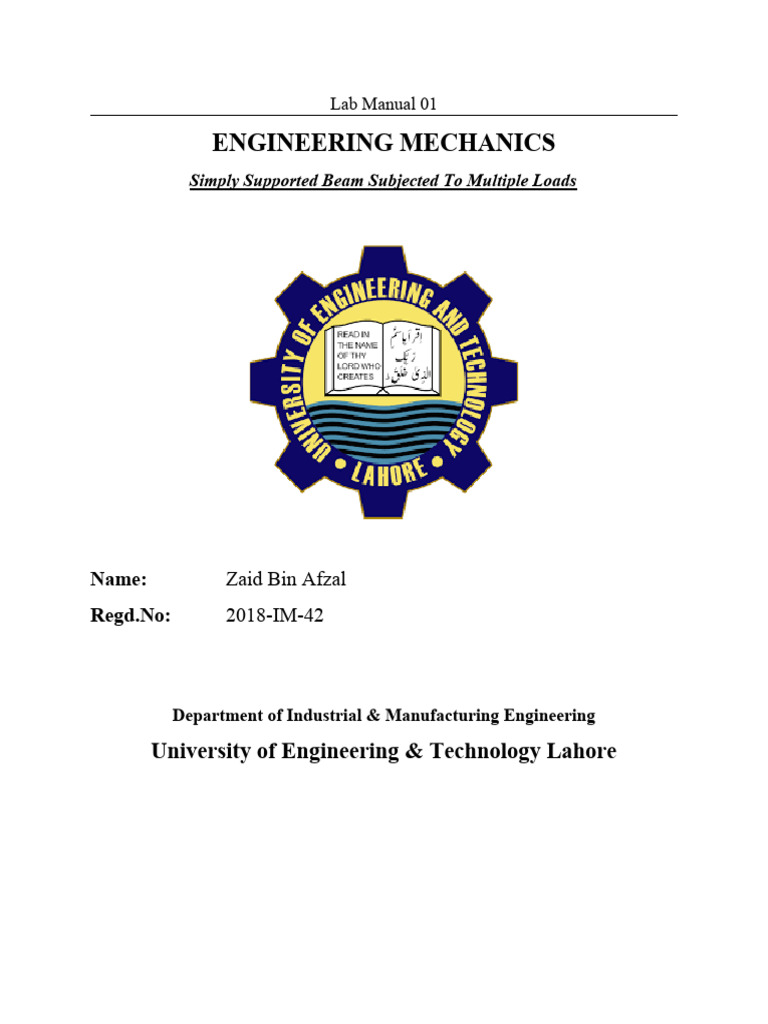 Engineering Mechanics | PDF | Beam (Structure) | Force