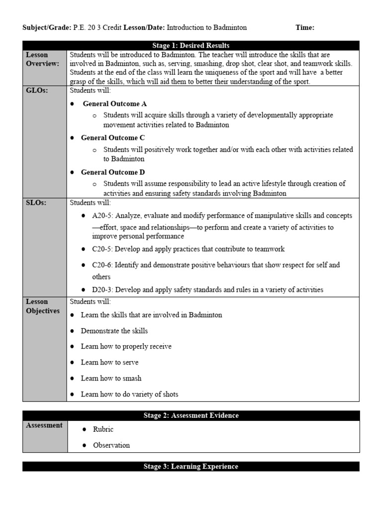 Badminton Day 1 | PDF | Learning | Cognition