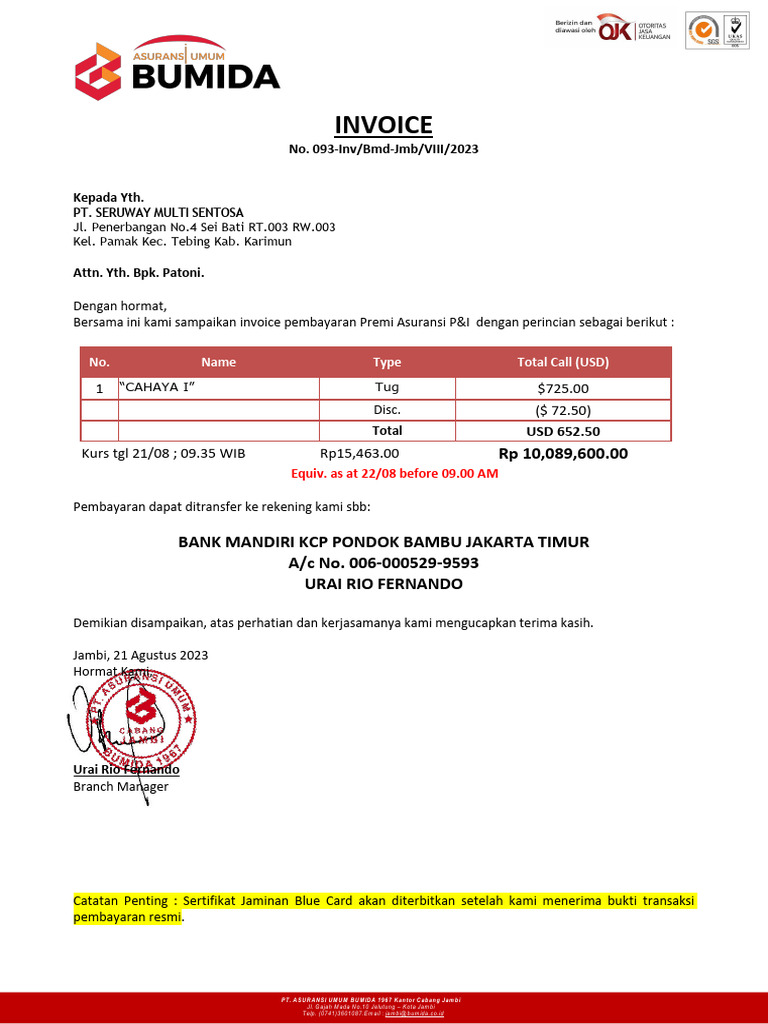 093 Invoice Pt Seruway Multi Senotsa Cahaya I Pdf