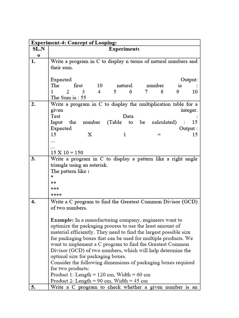 Experi Men 4 Pdf Arithmetic Computer Programming 