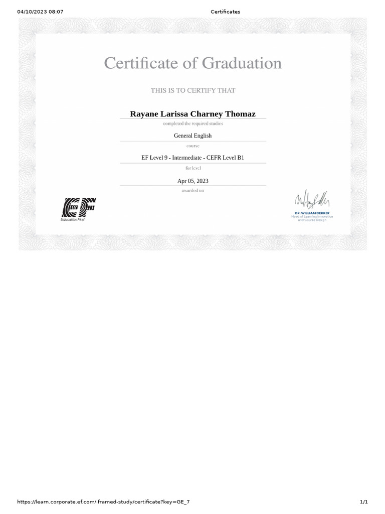 Certificates Pdf