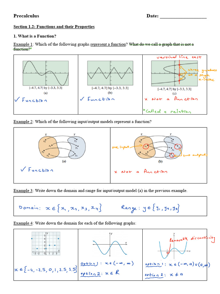 1) 1-2 Properties of Functions (Solutions) | PDF | Function (Mathematics) | Mathematical Logic