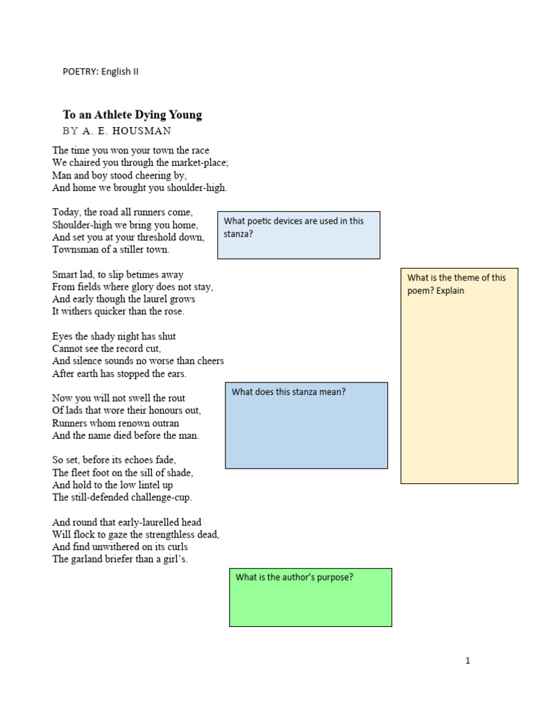 English I Unit 1 Poetry | PDF | Poetry