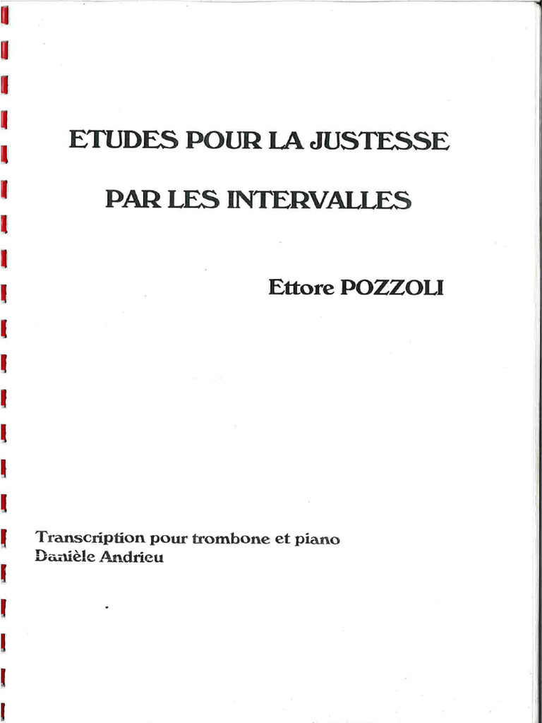 Etudes Pour La Justesse Par Les Intervalles | PDF