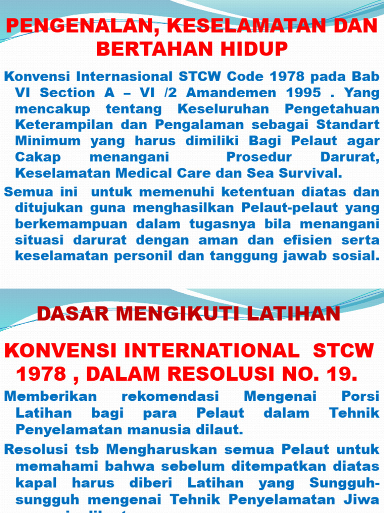 Keselamatan dan Survival Pelaut STCW | PDF