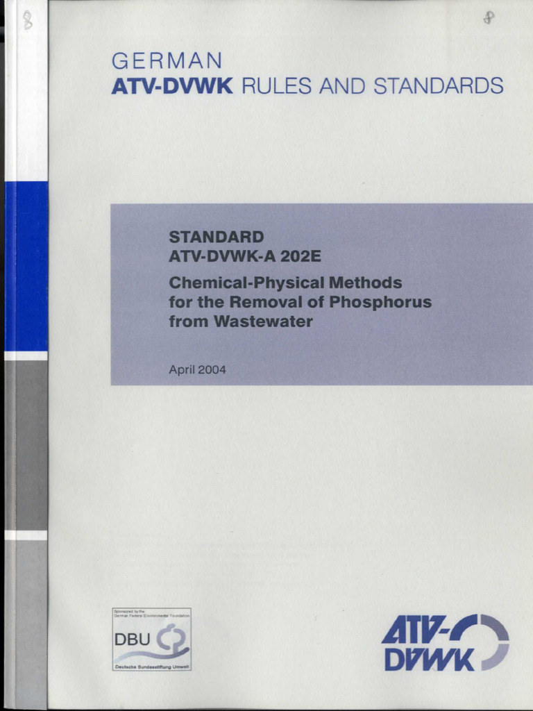 ATV-A 202E (Chemical-Physicsal Methods For The Removal of Phosphorus ...