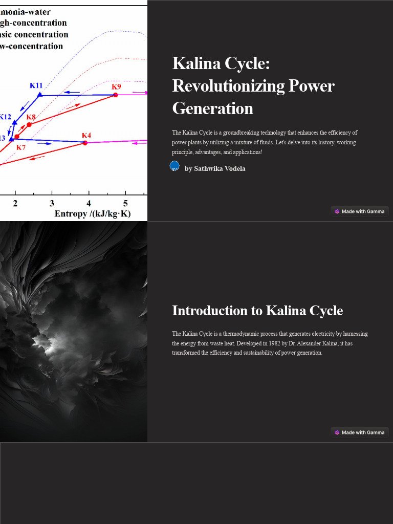 Kalina Cycle Revolutionizing Power Generation | PDF | Electricity Generation | Efficient Energy Use