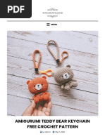 Amigurumi Teddy Bear Keychain Free Crochet Pattern Amigurumi | PDF ...