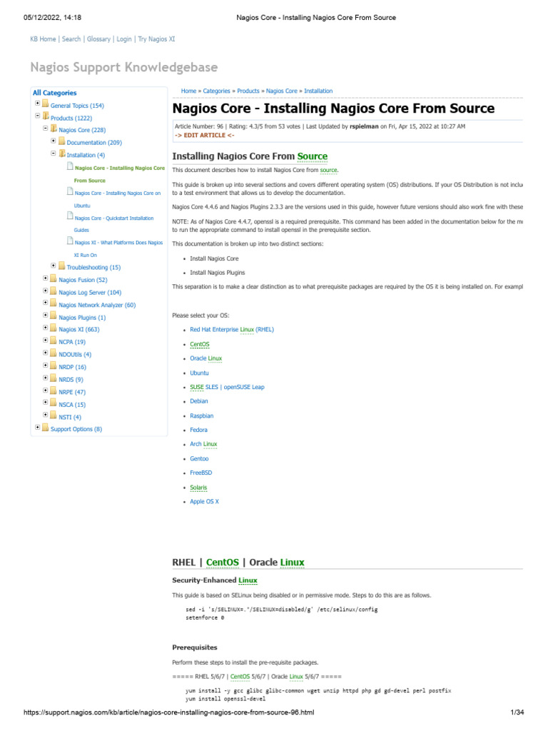 Nagios Core - Installing Nagios Core From Source | PDF | Software | Computing