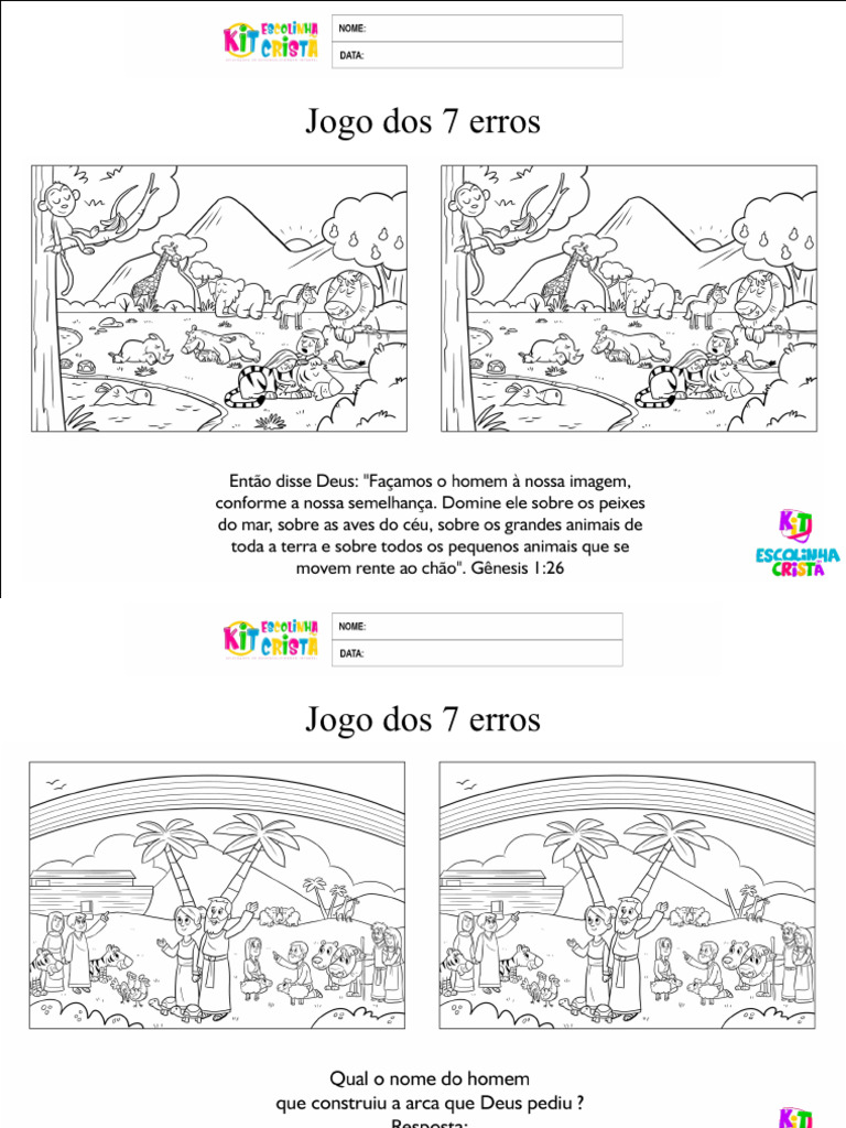 04 - Atividade Jogo Dos 7 Erros | PDF