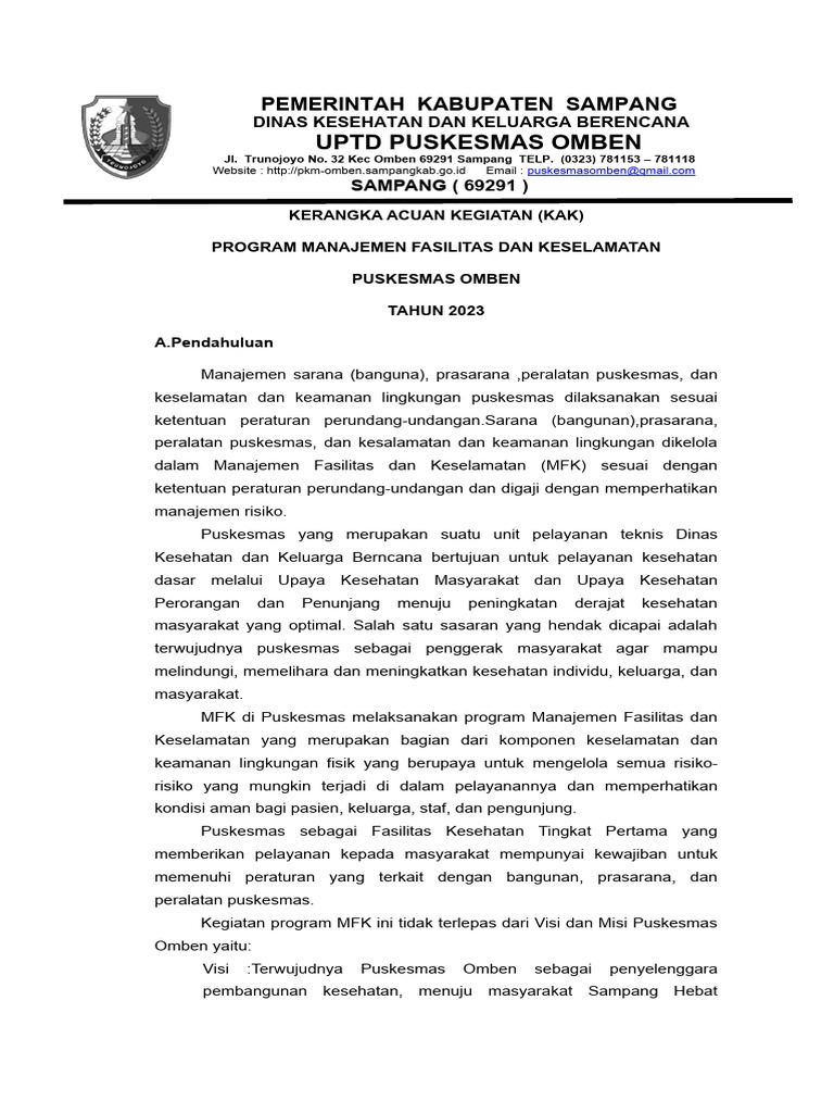 Kak MFK 2023 PKM Omben | PDF