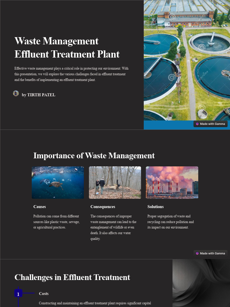 Waste Management Effluent Treatment Plant | PDF | Sewage Treatment ...