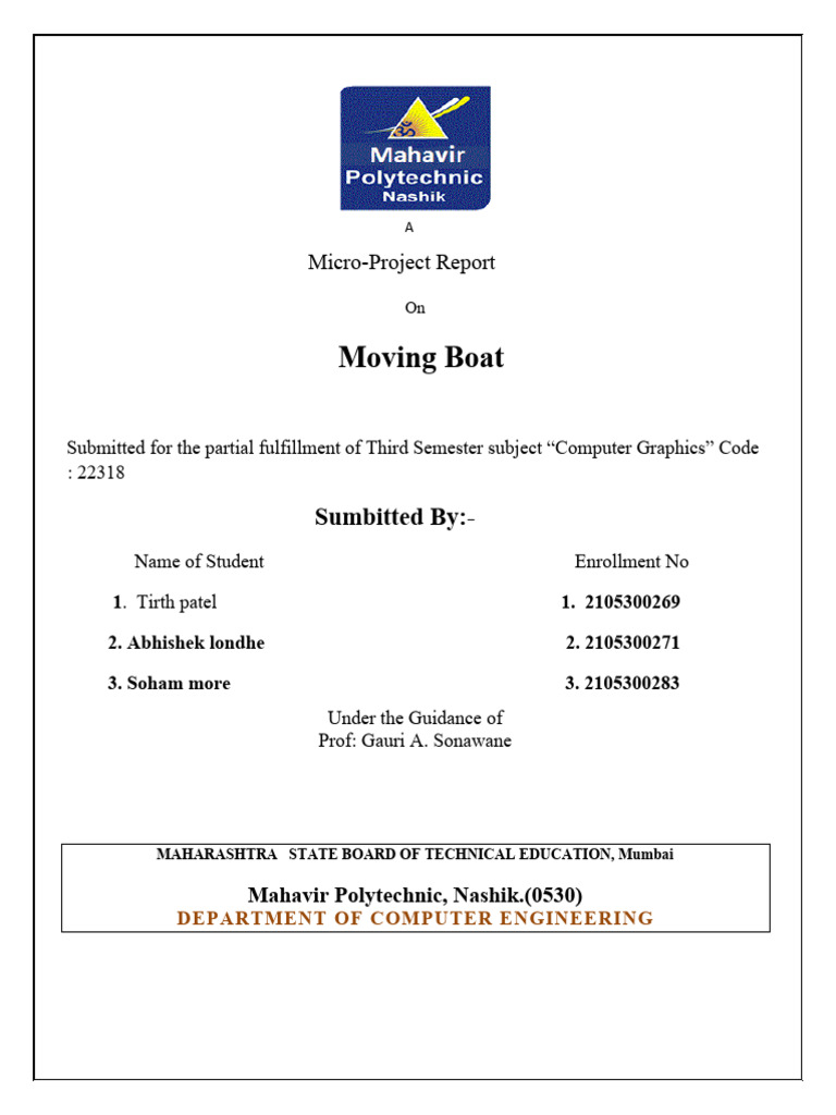 CGR Microproject Tirth | PDF | Computer Graphics | Graphics