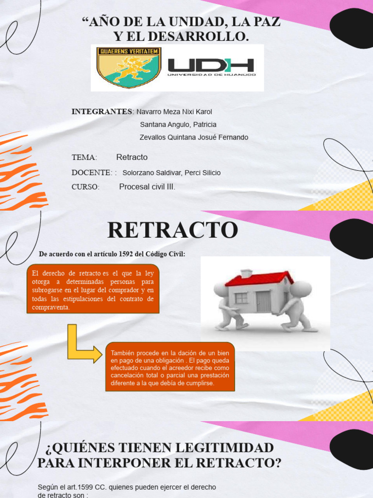 Derecho de Retracto en Perú | PDF | Demanda judicial | Pagos