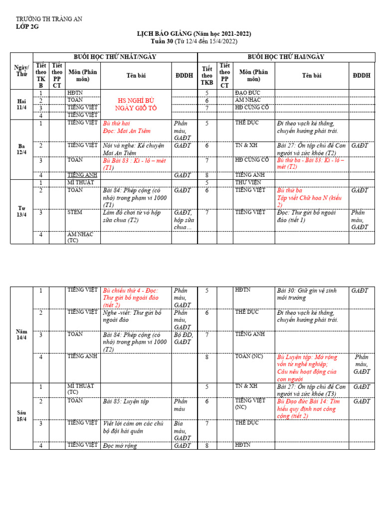2G-LBG TRỰC TIẾP-T30 | PDF