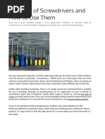 Screwdriver Manufacturing Process Overview | PDF | Screw | Forging