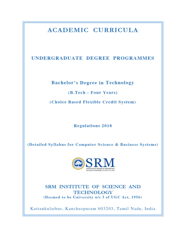Csbs Syllabus Download Free Pdf Computer Programming Engineering 
