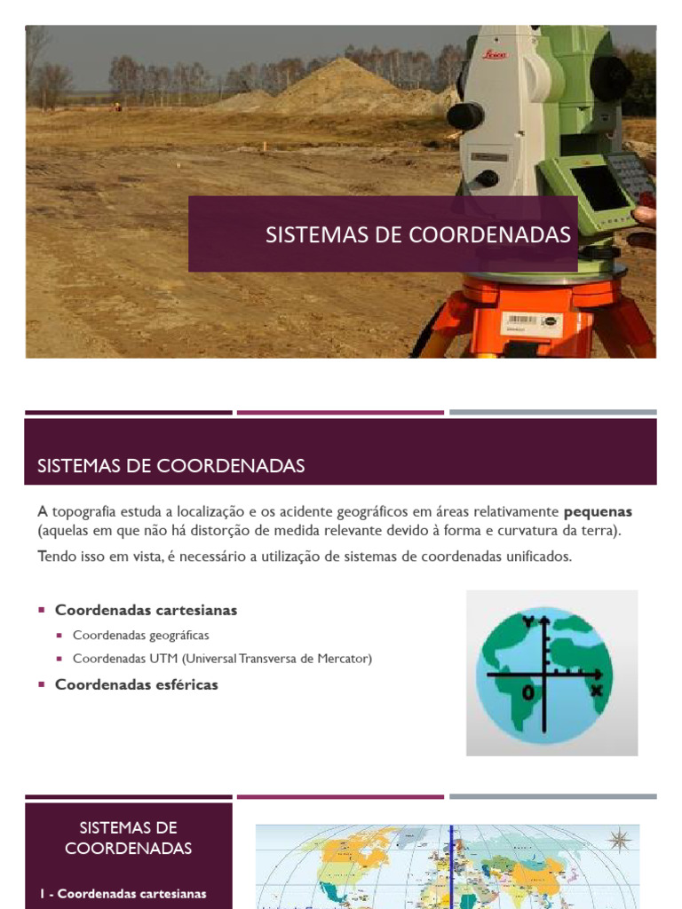 Aula 4 - Sistemas de Coordenadas | PDF | Ciências Físicas | Geodésia