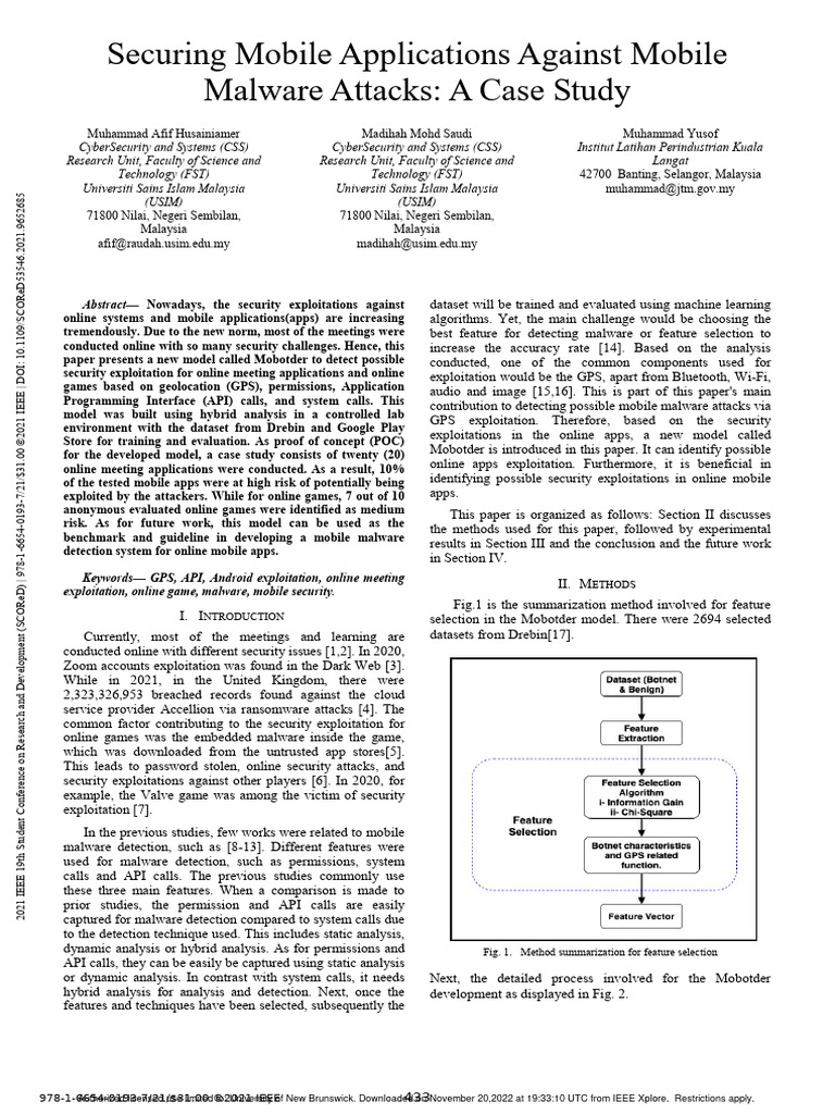 Securing Mobile Applications Against Mobile Malware Attacks A Case Study | PDF | Malware ...