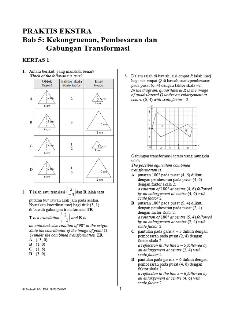 Praktis Ekstra Ting 5 Bab 5 | PDF