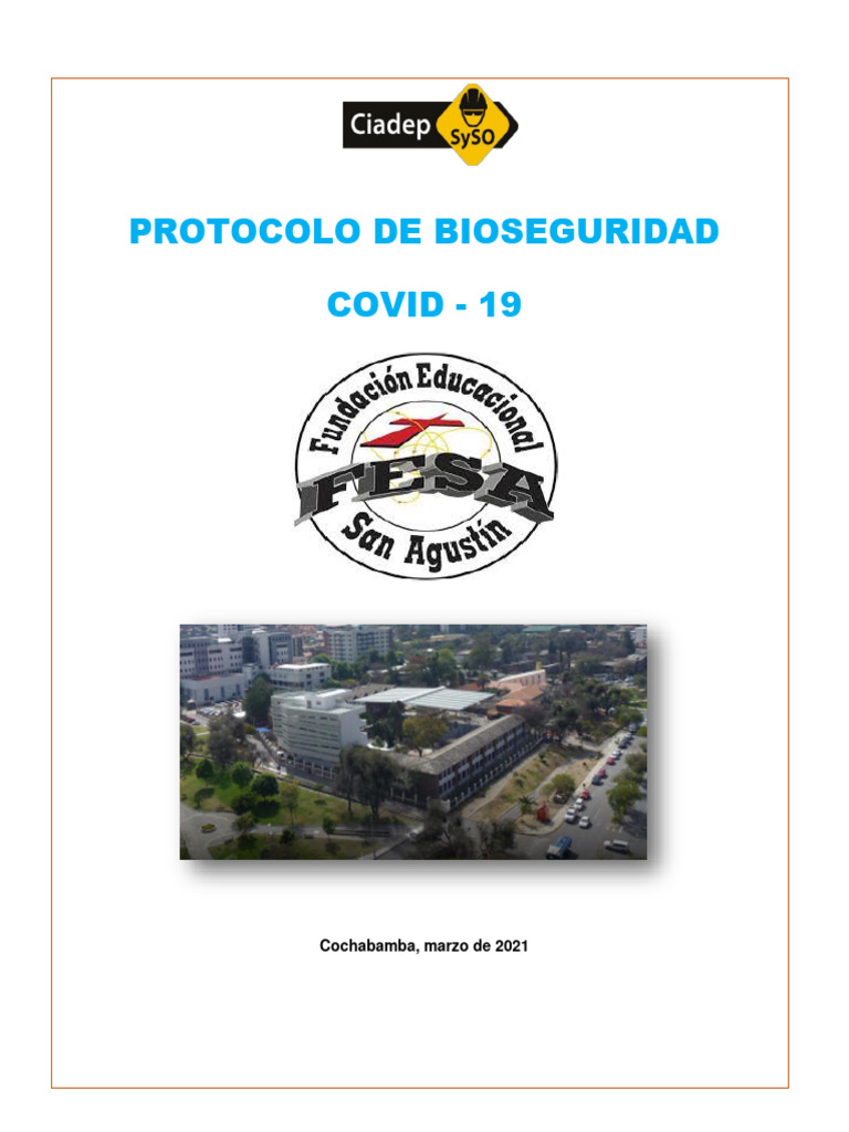 Protocolo de Bioseguridad Fesa 2021 | PDF | Lavado de manos | Medicina