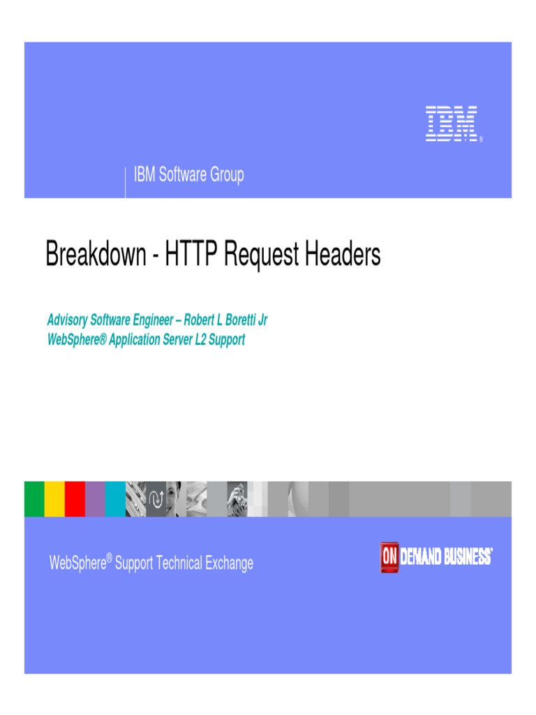 WSTE 01072009 BreakdownHTTPRequestHeaders Boretti | PDF | Networking | Internet & Web