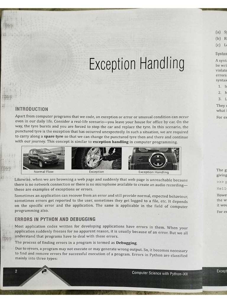 Exception Handling (CS) | PDF Exception Handling (CS) | PDF
